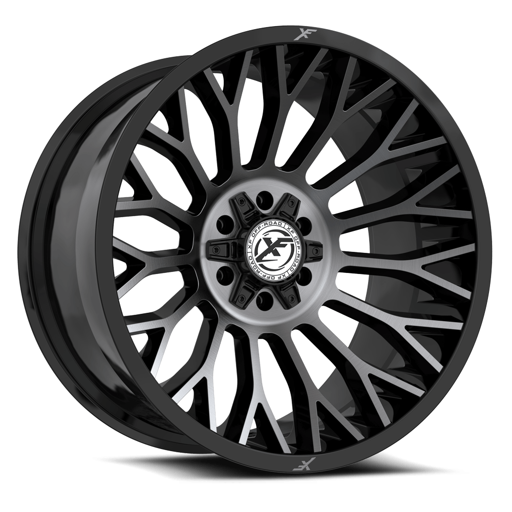 XF 236 Custom Wheels | Gloss Black Milled & Brushed Rims | XF Off-Road